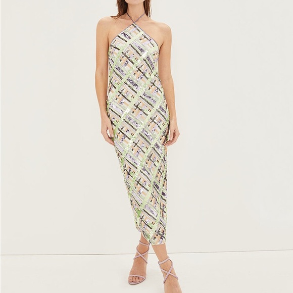 Veronica Beard | Dresses | Veronica Beard Cherie Sequin Halter Bodycon ...